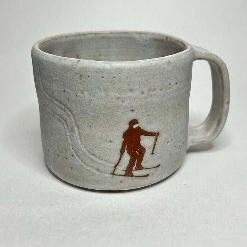 Handmade Ceramic Mug Glazed Skiers Ski Skiing Gift - Etsy