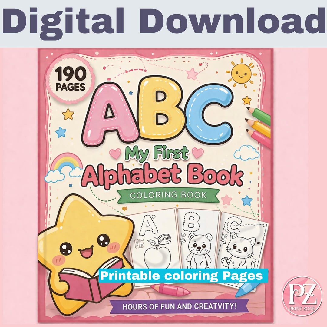 Preschool Alphabet Tracing Workbook Printable | ABC Letter Recognition ...