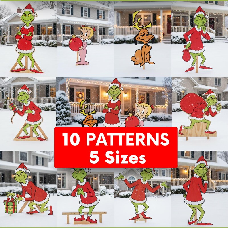 Grinch Cut Out Printable - Etsy