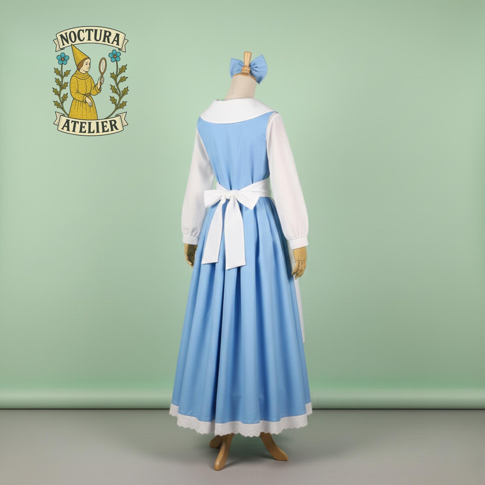 Blue Cottagecore Peasant Dress for Women, Vintage Maiden Outfit, Rustic ...