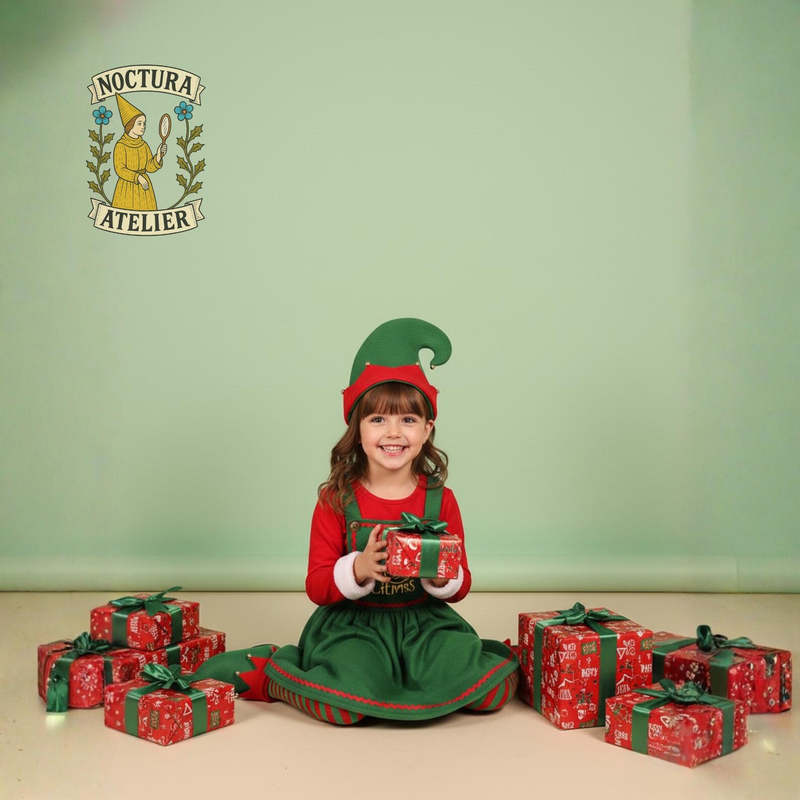 Kids Christmas Elf Costume,holiday Dress-up Cosplay,green Santa’s ...