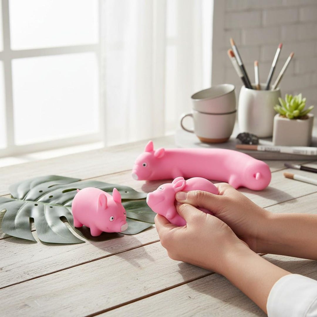 Stretchy Pig Fidget - Squish and Pull Sensory Toy, Stress Relief for ...