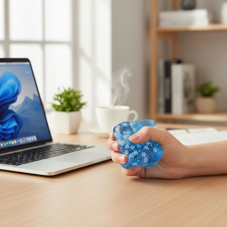 Ice Cube Squishy Balls - 3 Pack Cooling Stress Relief, Sensory Fidget ...