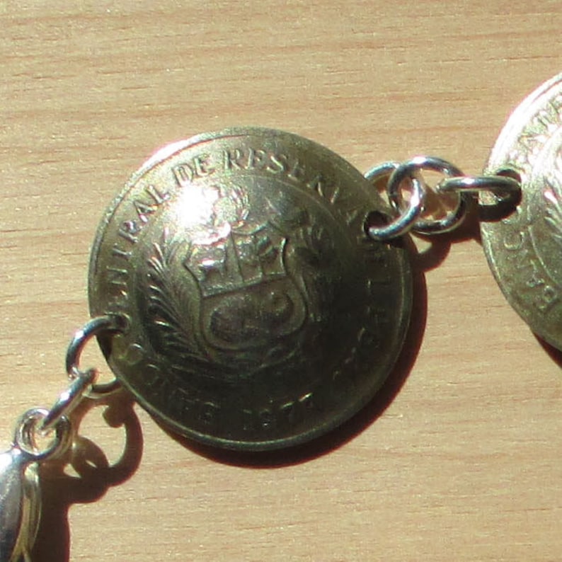 Peru Tupac Amaru Coin Bracelet - Etsy