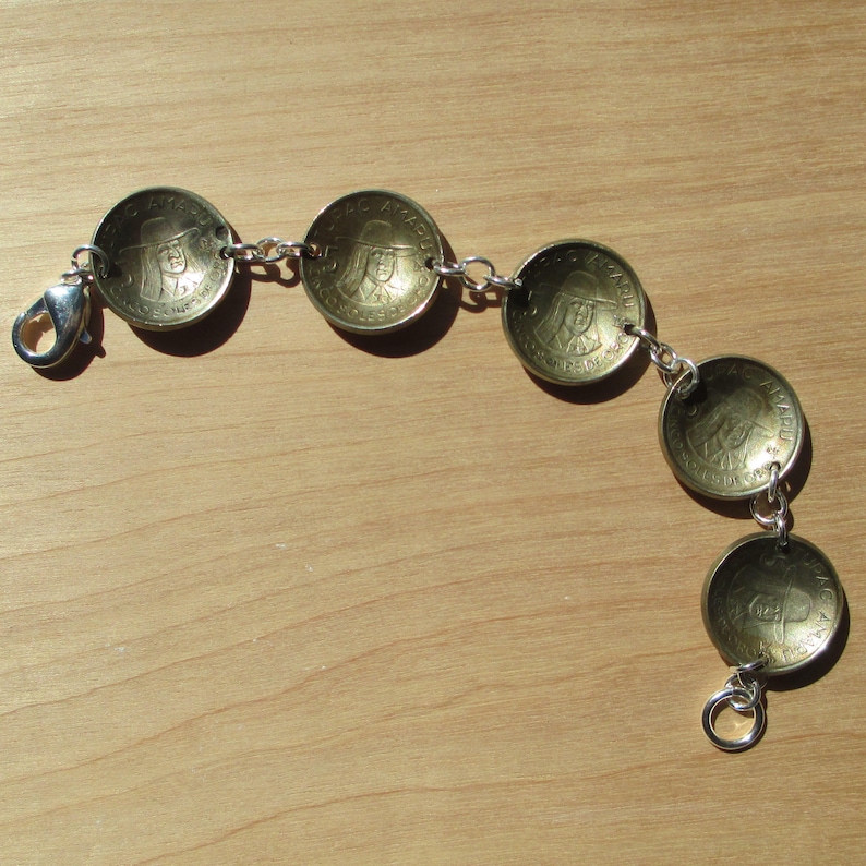 Peru Tupac Amaru Coin Bracelet - Etsy