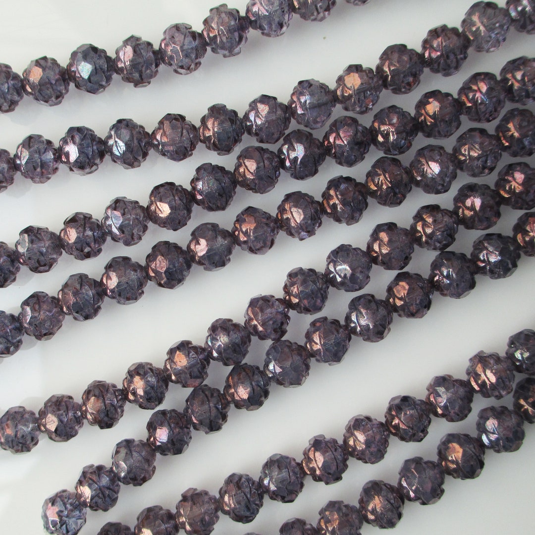 Violet and Gold Firepolish Rosaline Color Beads. They Have - Etsy