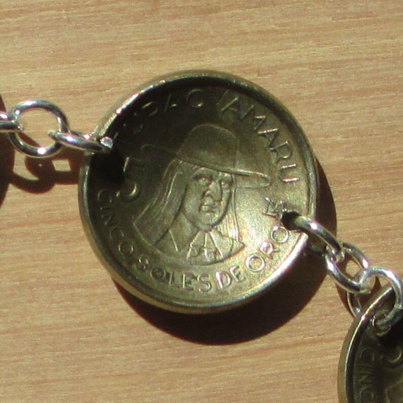 Peru Tupac Amaru Coin Bracelet - Etsy
