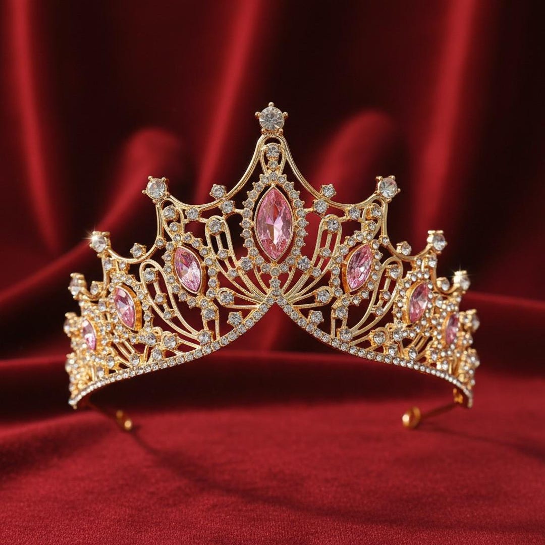 Big Crown Tiara – Elegant Sweet Style Fashion Hair Hoop for ...