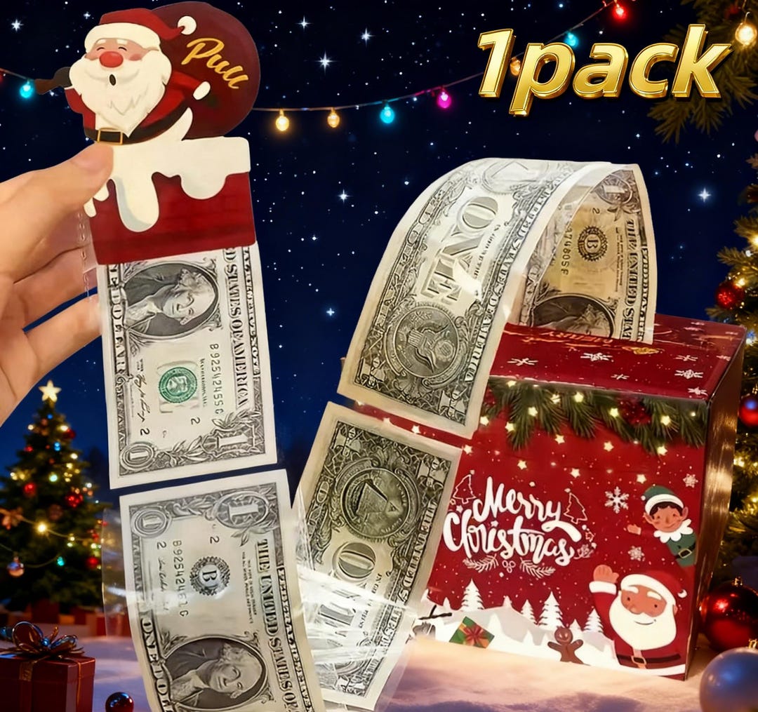 Christmas Money Pull-out Gift Box - Holiday Cash Surprise - Etsy
