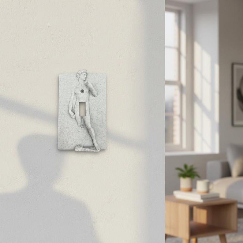 Michelangelo's David Light Switch Cover, 3D Sculptural Funny Switch ...