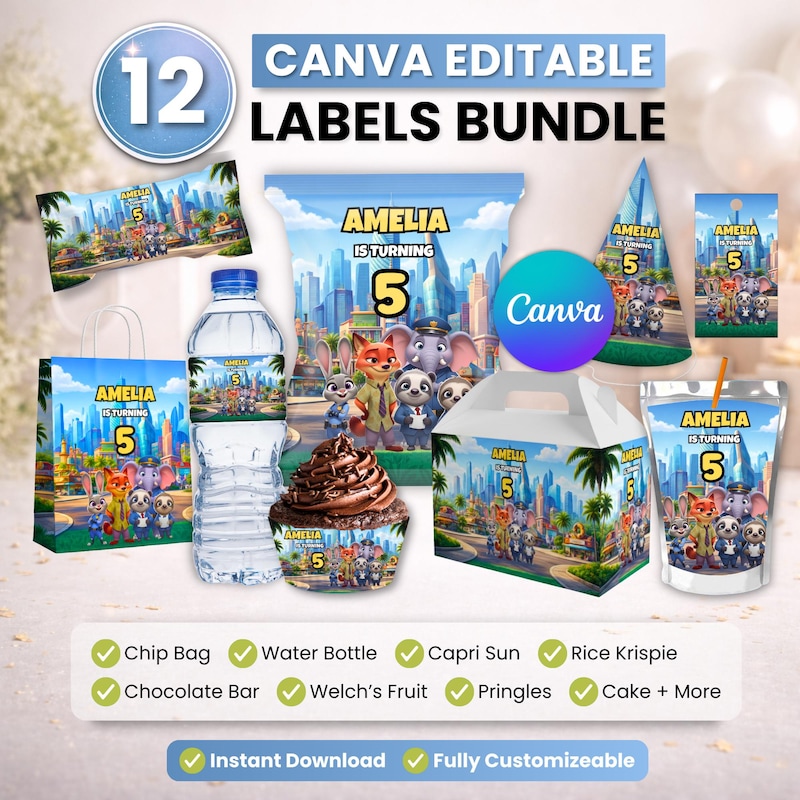 Zootopia Bottles - Etsy