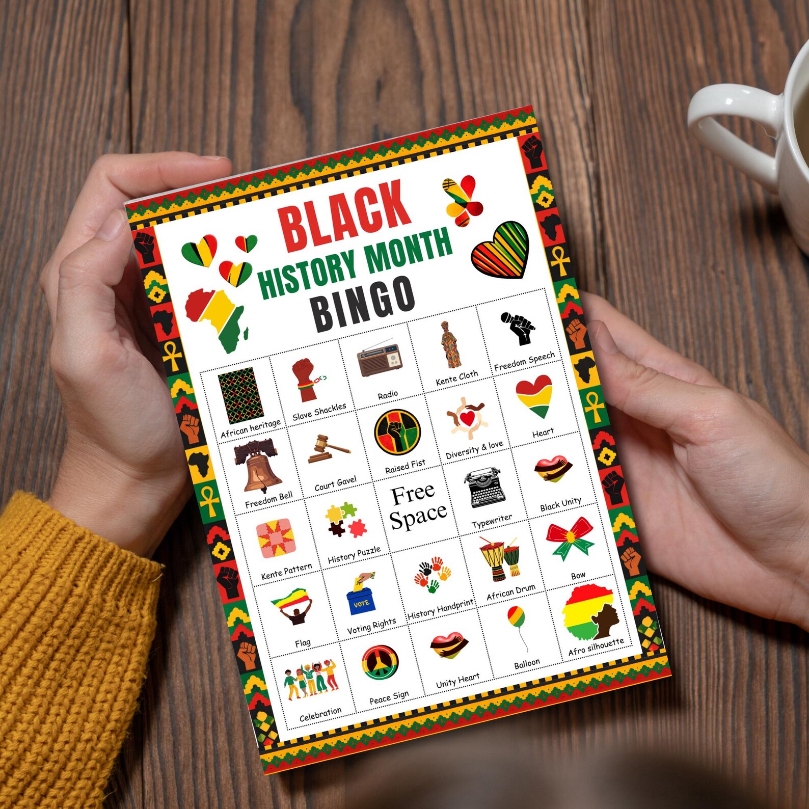 50 Black History Bingo Cards, Black History Month Bingo Game, Black ...