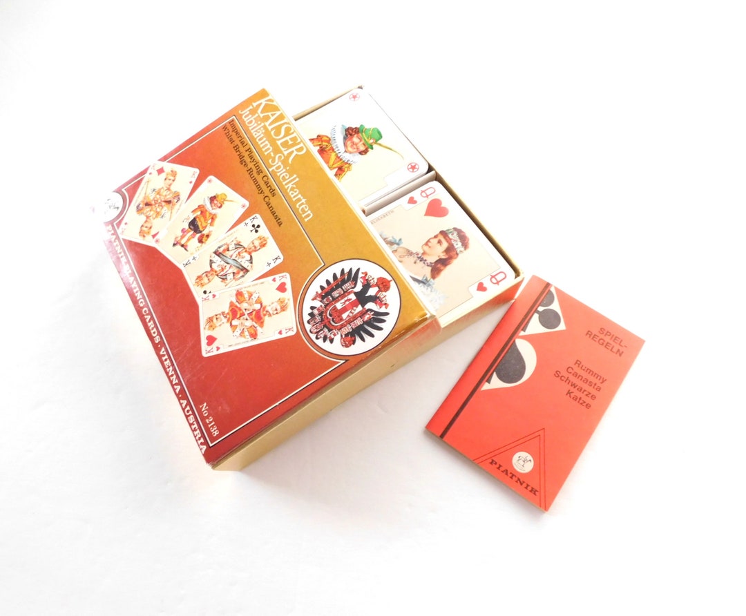 Austrian Kaiser Imperial Playing Cards 2 Decks Boxed Piatnik Vienna ...