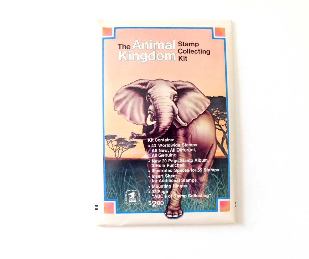 1970s USPS Stamp Collecting Kit Animal Kingdom Starter Set With Topical ...