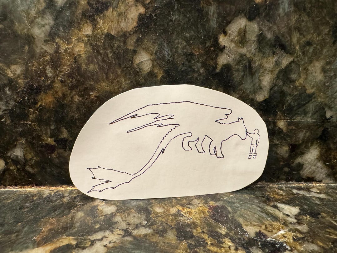 Hiccup and Toothless Outline Sticker: How to Train Your Dragon Laptop ...