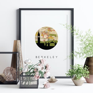 Berkeley Poster, Berkeley Map Art, Berkeley Art, Berkeley California ...