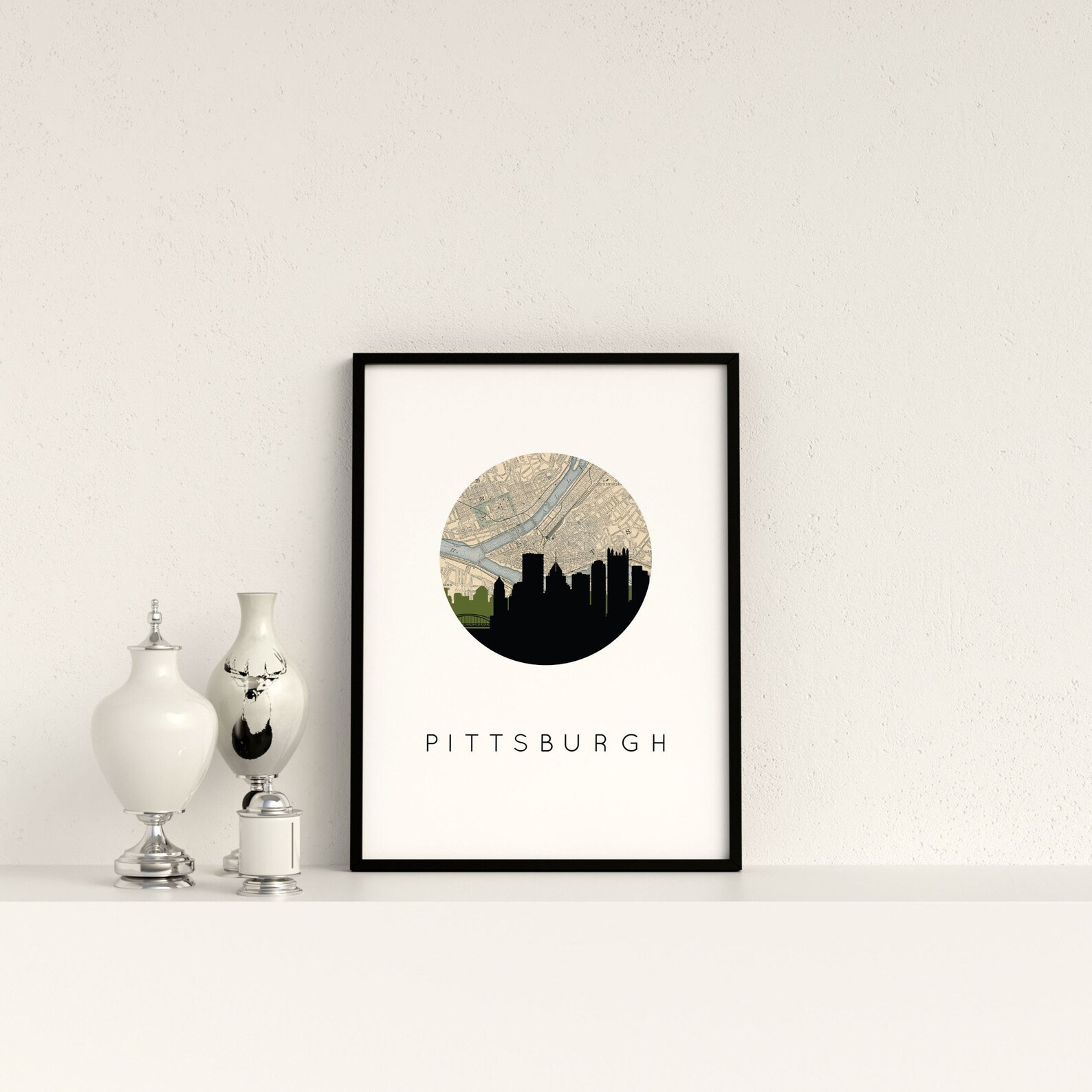 Pittsburgh Skyline Print, Pittsburgh Art, Pittsburgh Map, Pittsburgh ...