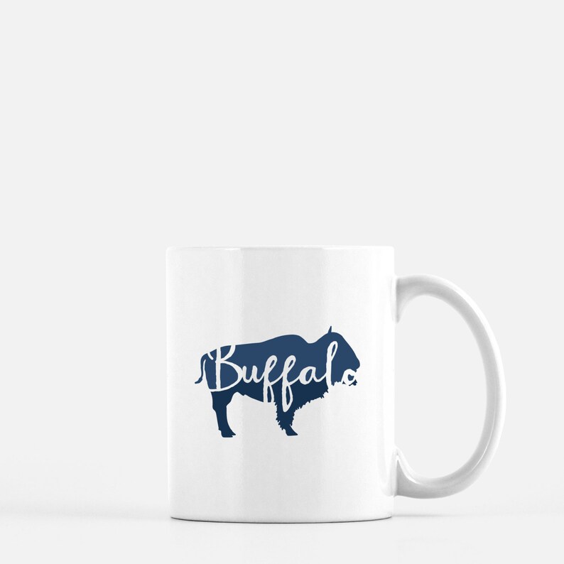 Buffalo mug blue buffalo coffee mug Buffalo NY Buffalo | Etsy