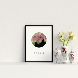 Dekalb IL Sign, Dekalb Sign, Dekalb Illinois Decor, Illinois Framed Art ...