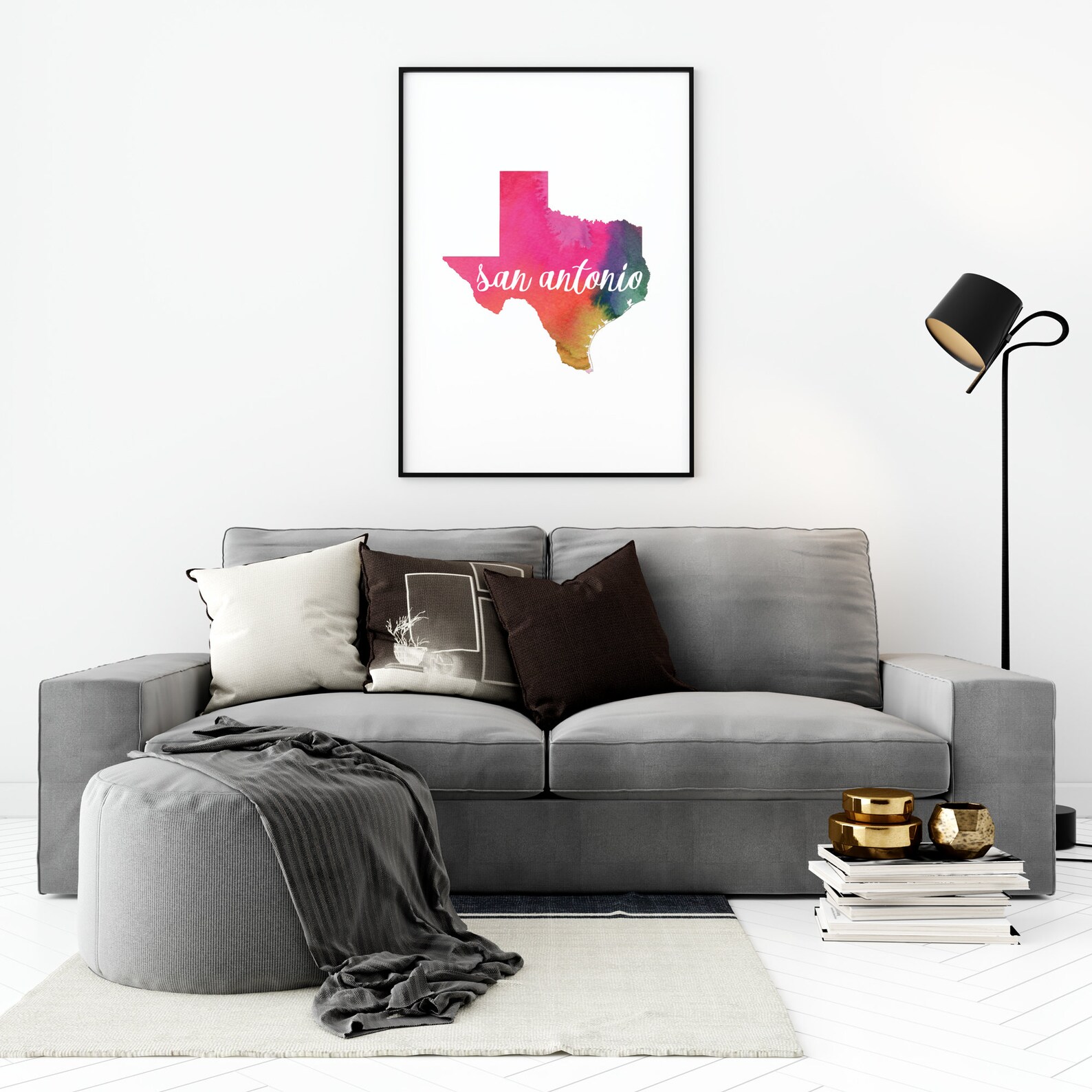 Texas wall art Texas home decor Austin print Dallas wall | Etsy
