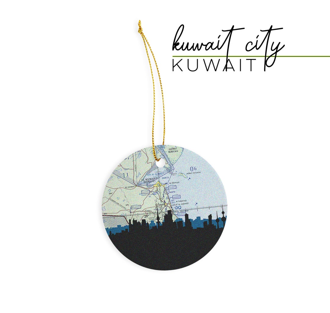 Kuwait City Christmas Ornament, Kuwait City Ornament, Kuwait Christmas ...