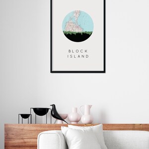 Block Island Map, Block Island Prints, Block Island Gifts, Rhode Island ...