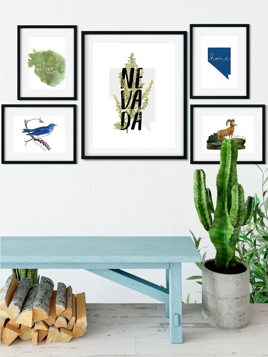 Nevada Prints, Nevada Art Print, Nevada Gallery Wall Set, Gallery Wall ...