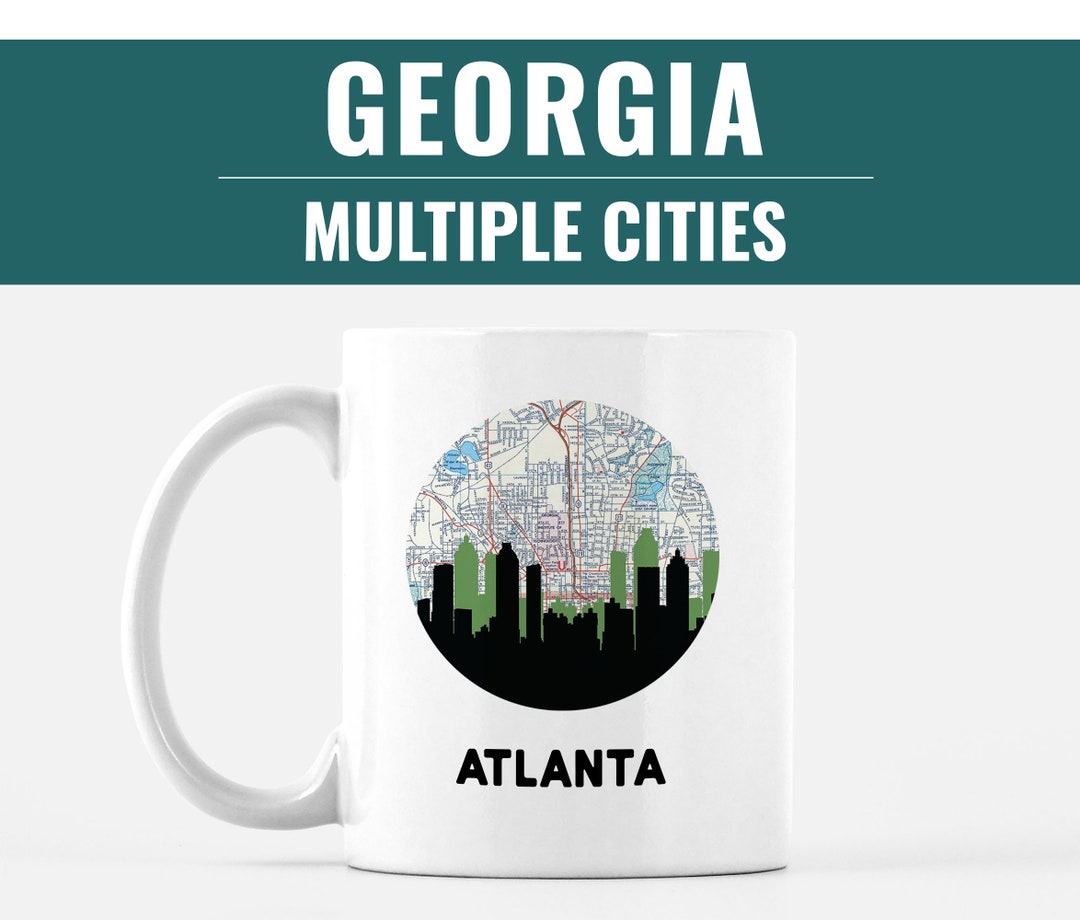 Georgia Coffee Mug | Atlanta City Map Design, Unique Athens and ...