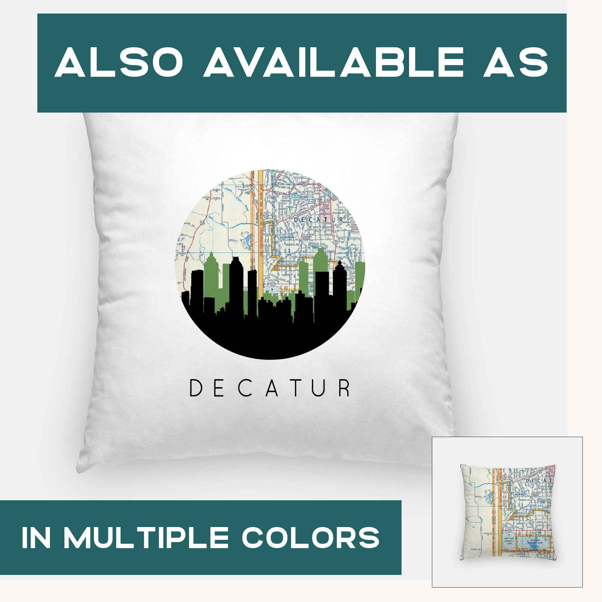 Decatur Georgia print state of Georgia gifts Georgia map | Etsy