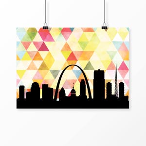 St Louis Skyline Print, St Louis Missouri Wall Art, St Louis Wall Art ...