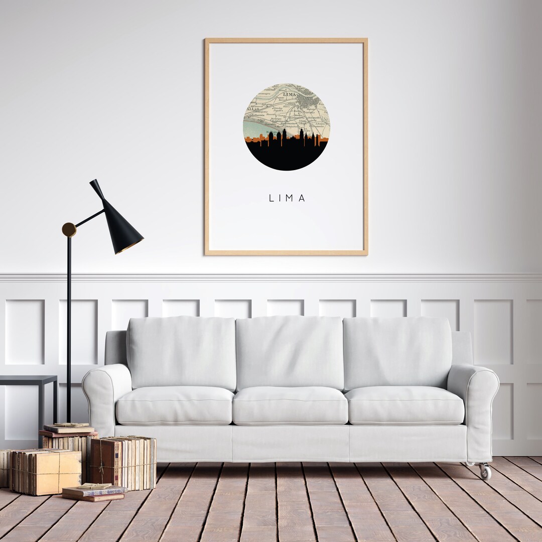 Lima Peru Art Print, Lima Skyline, Peru Wall Art, Travel Illustration ...
