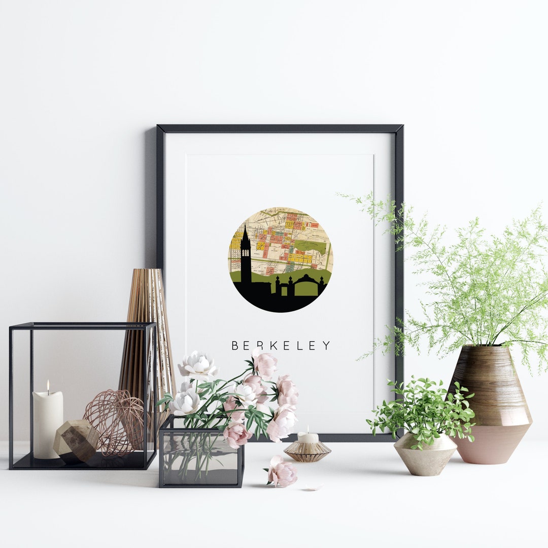 Berkeley Poster Berkeley Map Art Berkeley Art Berkeley - Etsy