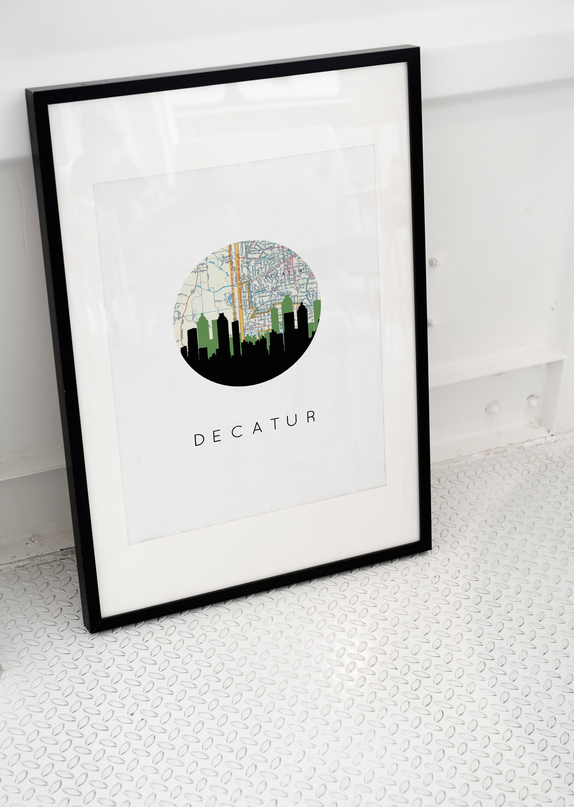 Decatur Georgia print state of Georgia gifts Georgia map | Etsy