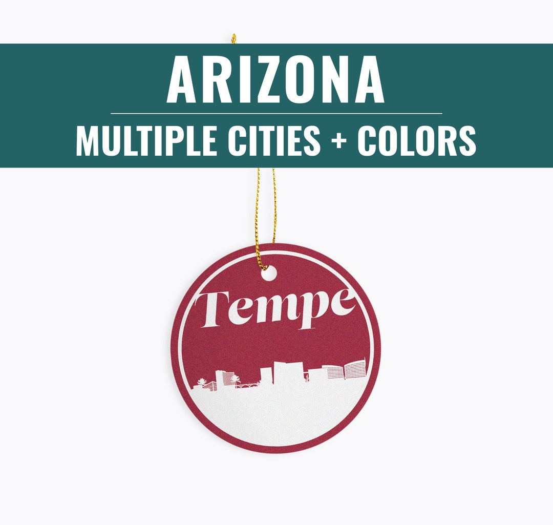 Arizona Christmas Ornament With Retro-inspired Skyline | Multiple ...