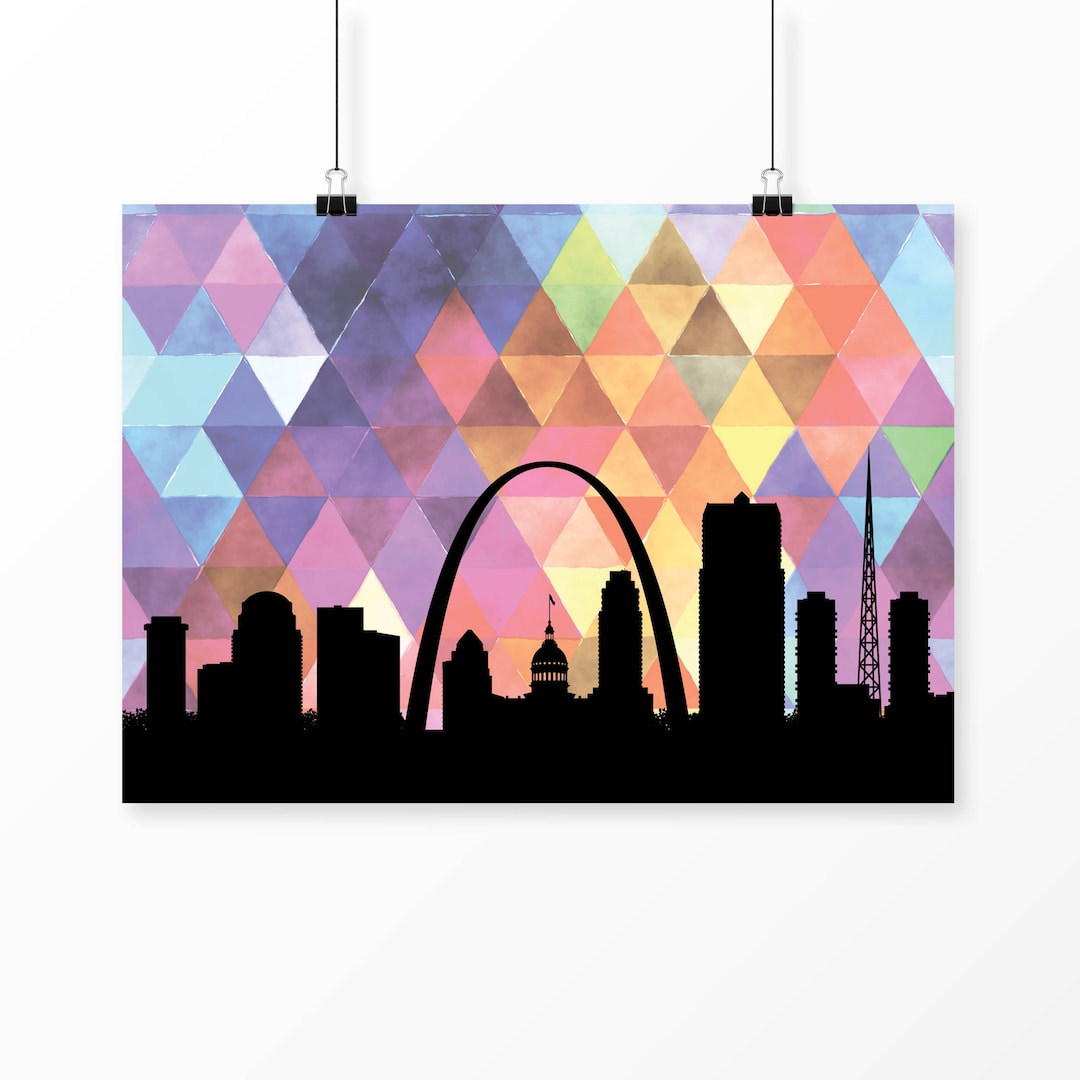 St Louis Skyline Print, St Louis Missouri Wall Art, St Louis Wall Art ...