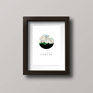 Eugene Oregon Map Art, Eugene Map Print, Eugene Oregon Gifts, Oregon ...