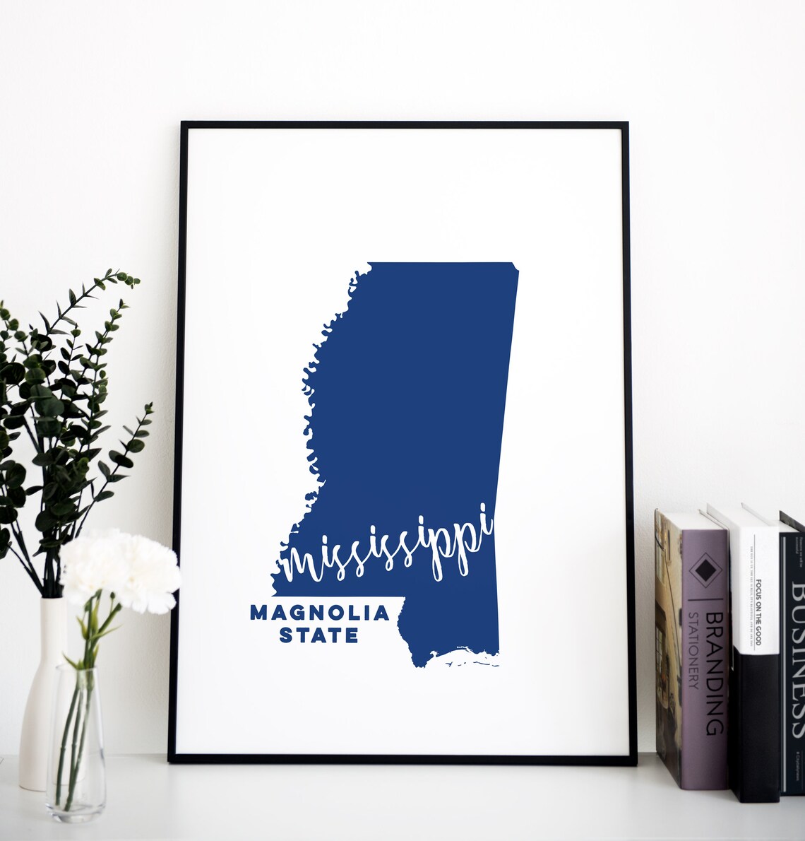 Mississippi state wall art Mississippi print state wall | Etsy