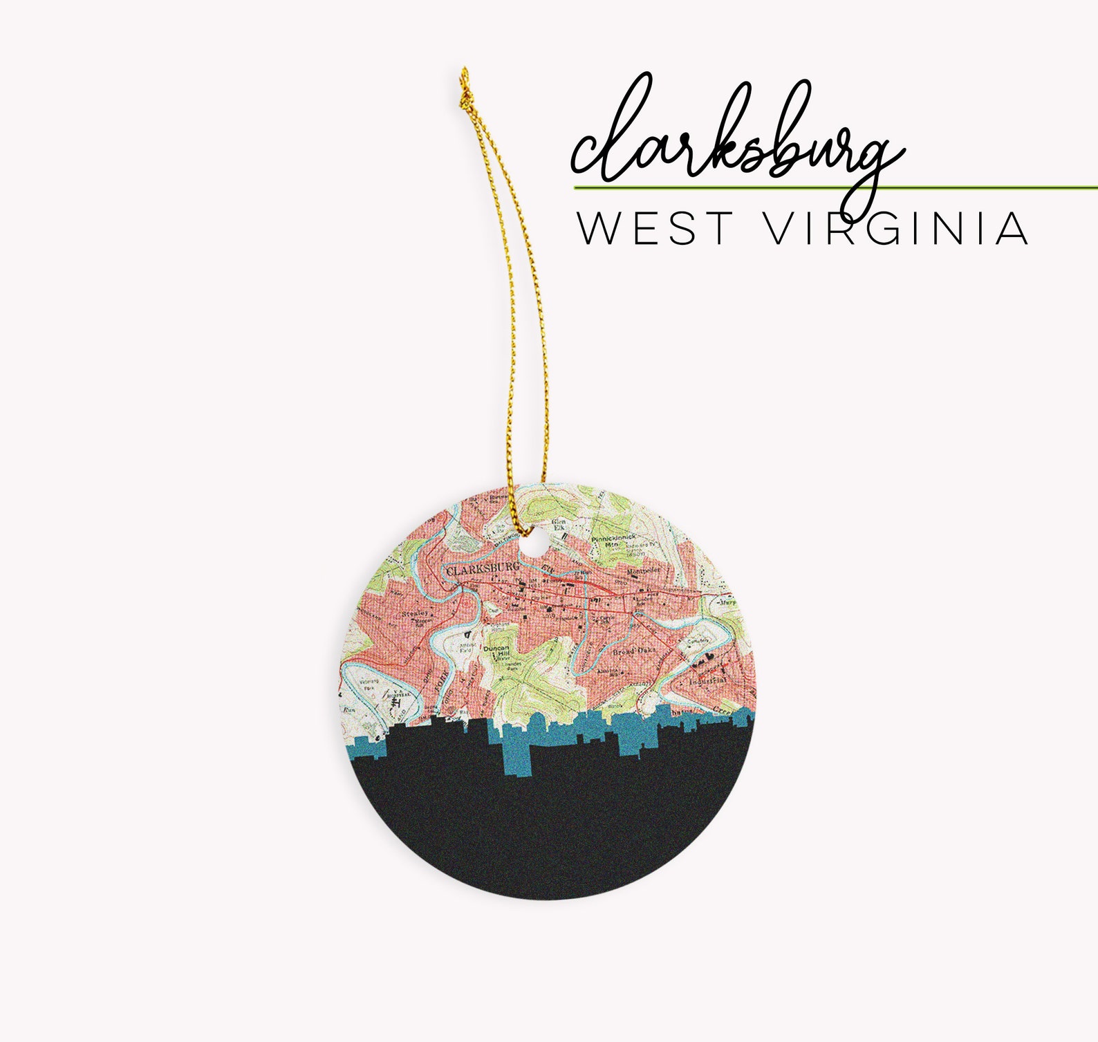 West Virginia Ornament, West Virginia Gifts, Morgantown West Virginia ...