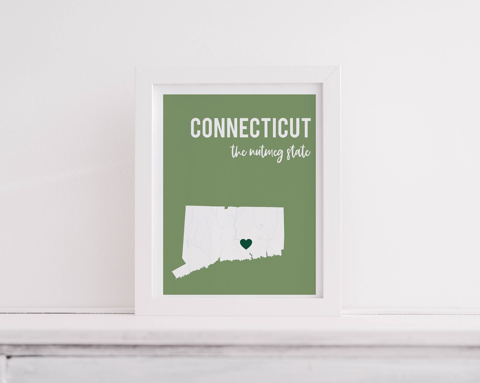 Connecticut Art Custom Connecticut Wall Art Connecticut | Etsy