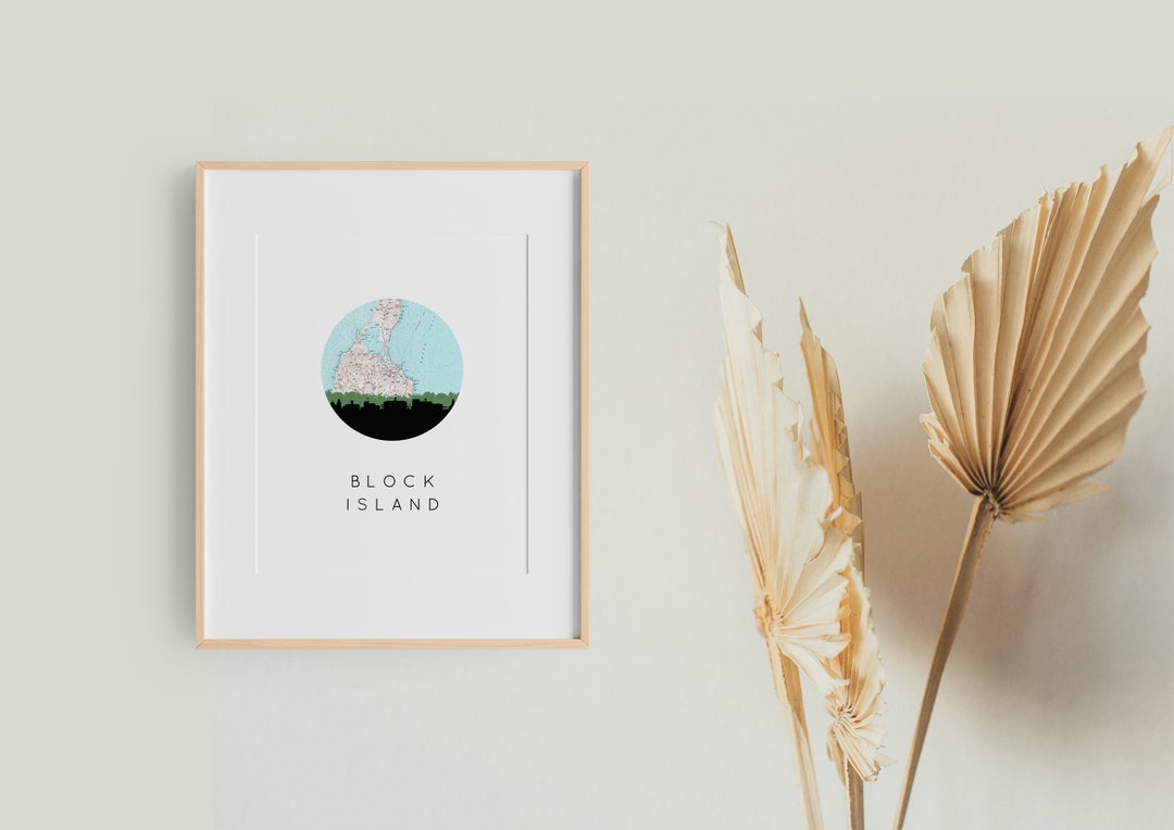 Block Island Map, Block Island Prints, Block Island Gifts, Rhode Island ...