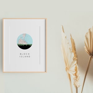 Block Island Map, Block Island Prints, Block Island Gifts, Rhode Island ...