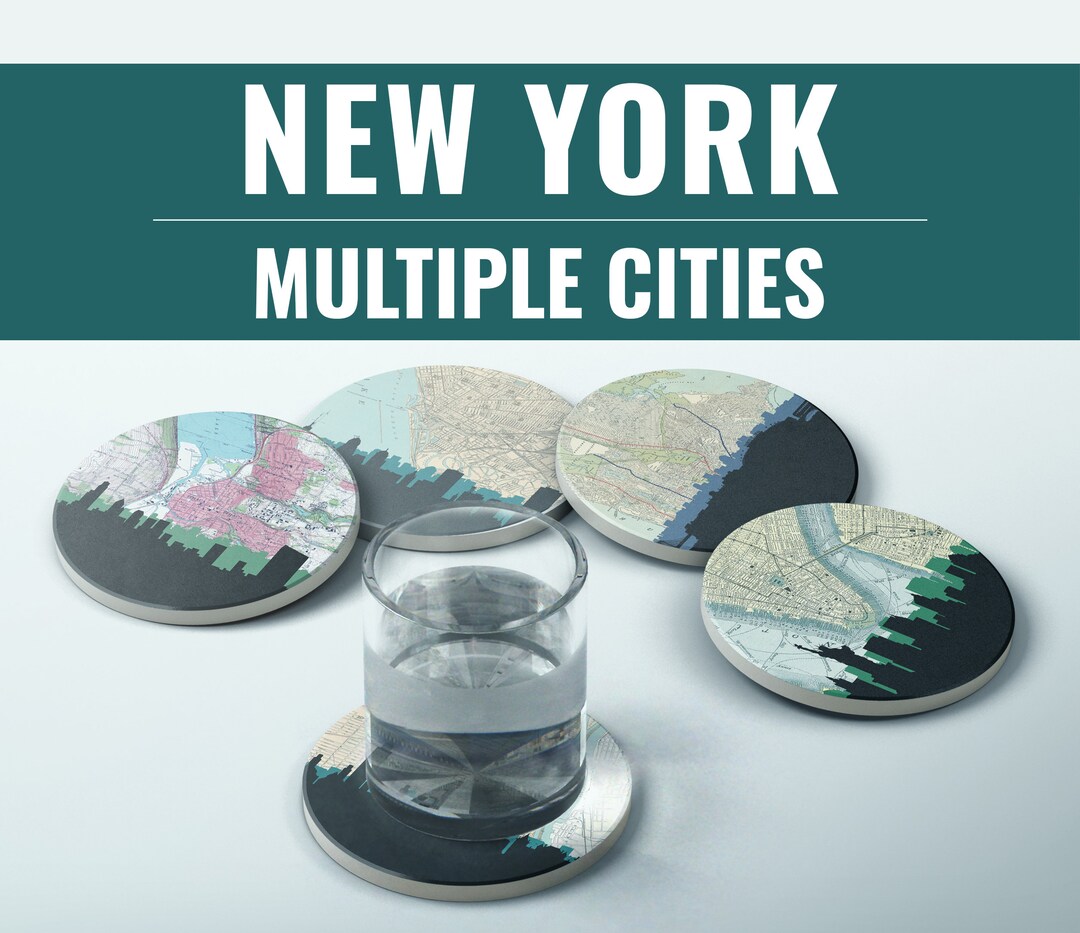 New York City Coasters NYC Coaster Brooklyn Bridge Gifts - Etsy