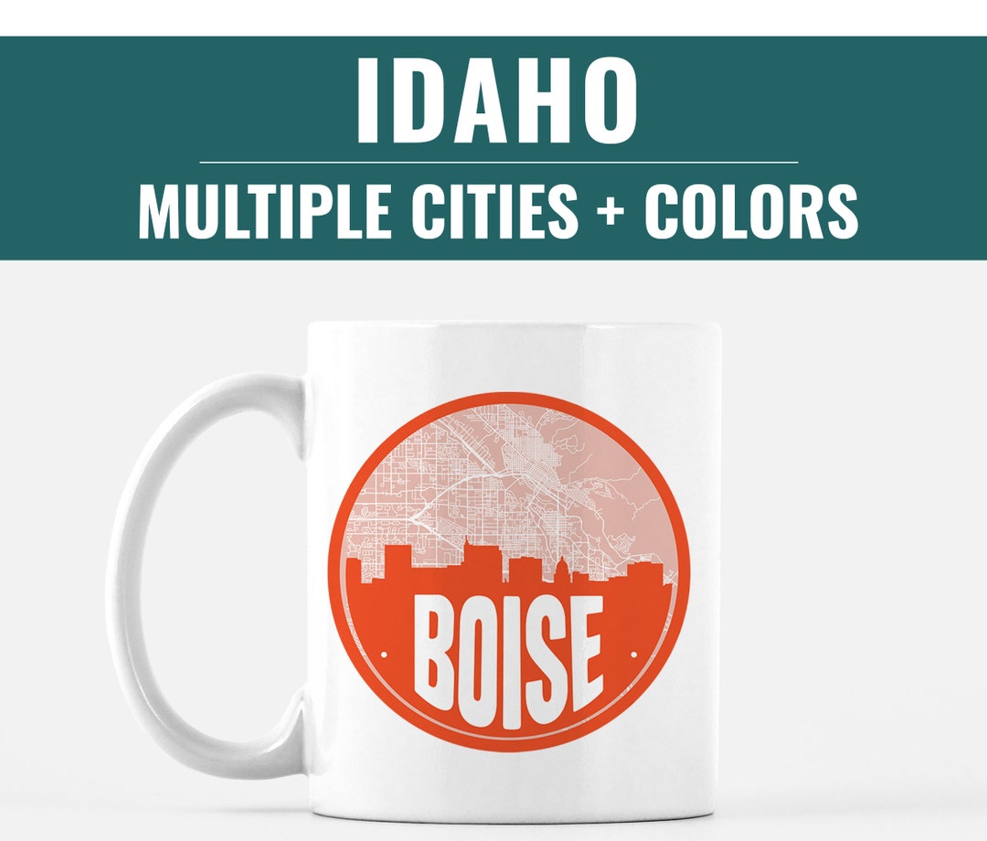 City Map Mug Idaho Skyline Gifts, Boise, Coeur D'alene, Moscow and ...