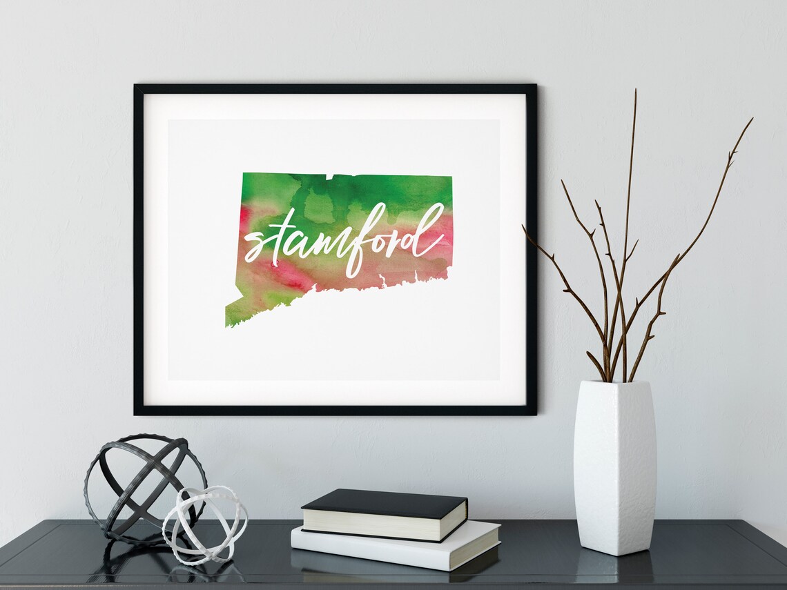 Connecticut wall art Connecticut print Bridgeport CT | Etsy