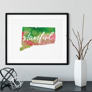 Connecticut Wall Art, Connecticut Print, Bridgeport CT, Stamford CT ...