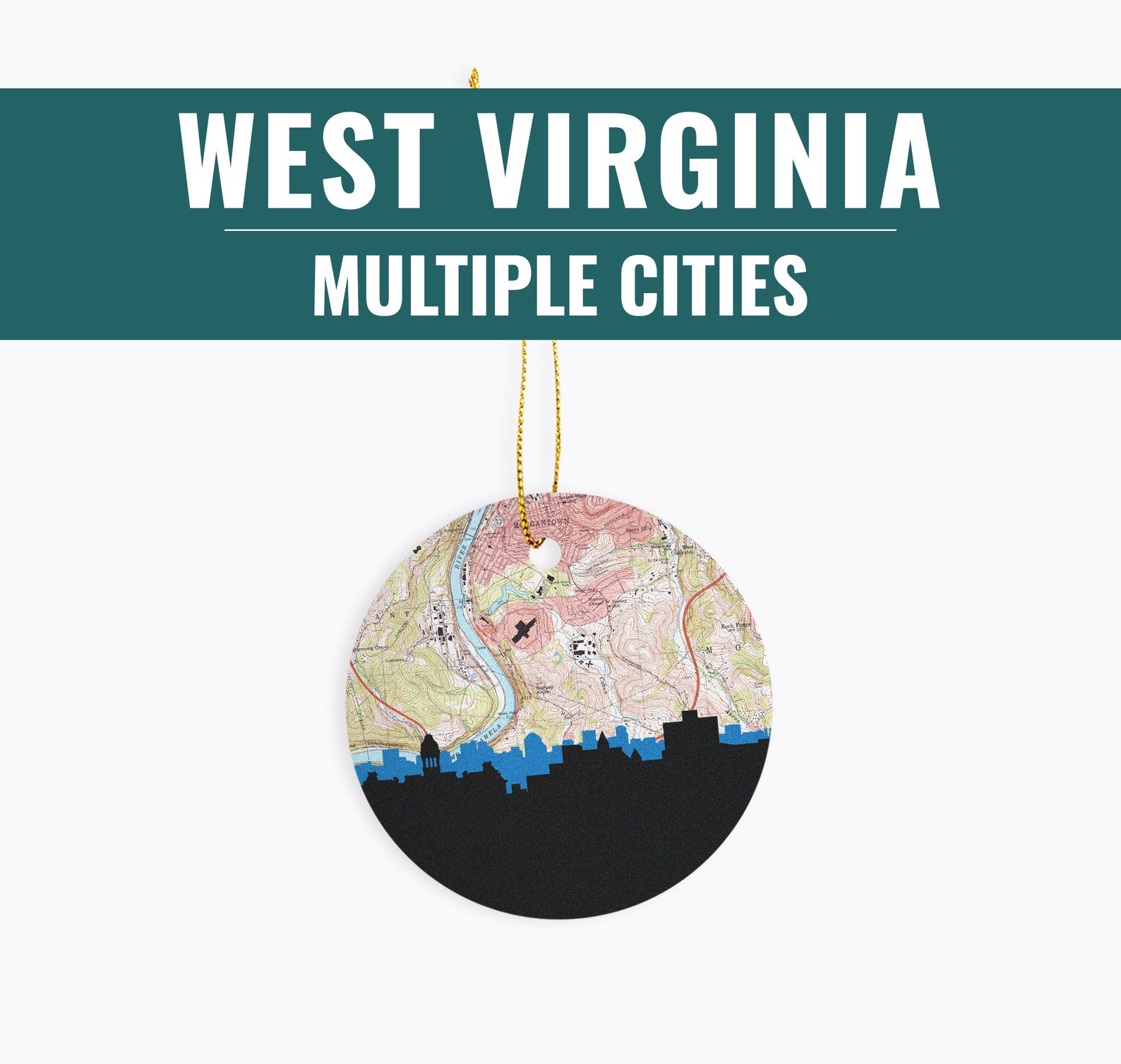 West Virginia Ornament West Virginia Gifts Morgantown West - Etsy