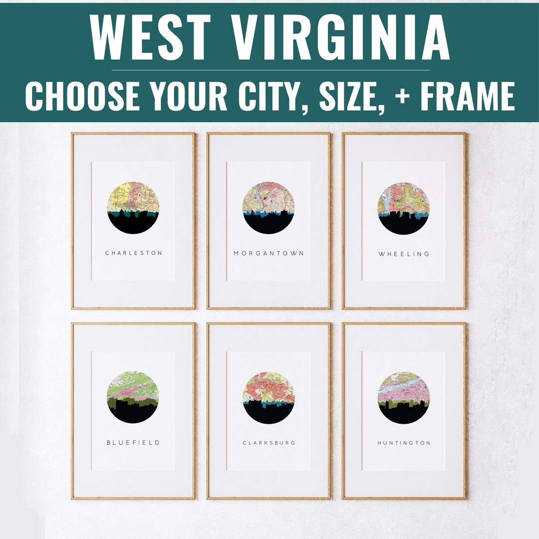 West Virginia Gifts, Morgantown WV Gifts, Morgantown Map, Wheeling Wv ...