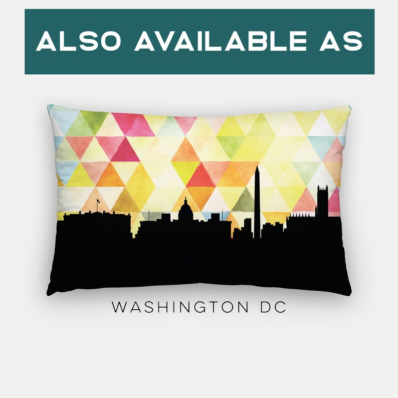Washington Dc Skyline Print Geometric Triangle Washington Dc - Etsy