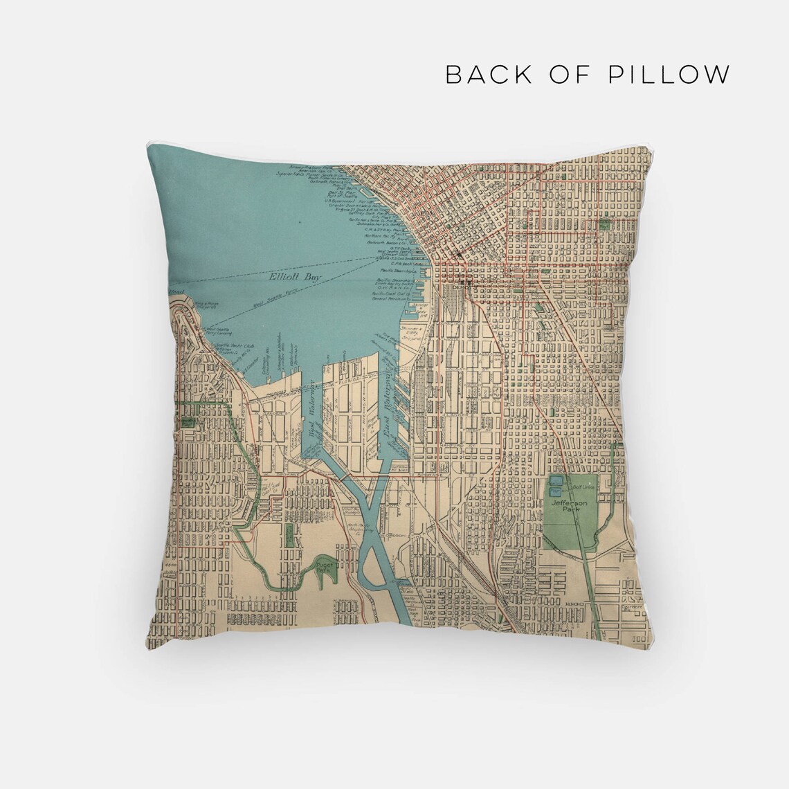 Seattle Map Pillow Seattle Skyline Pillow Washington Throw | Etsy
