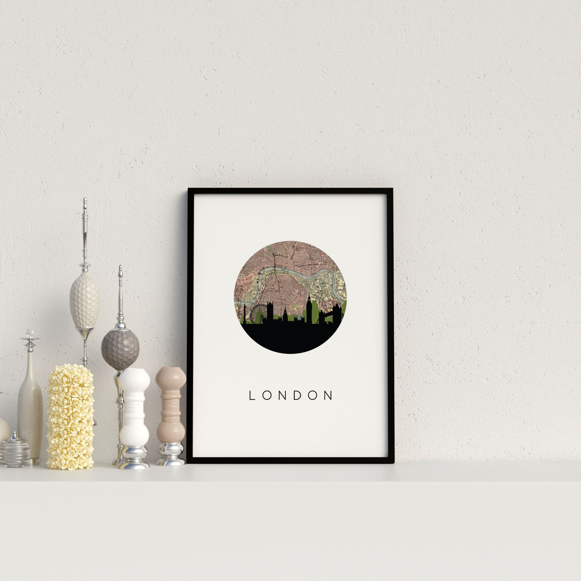 London print London map London poster London art print | Etsy